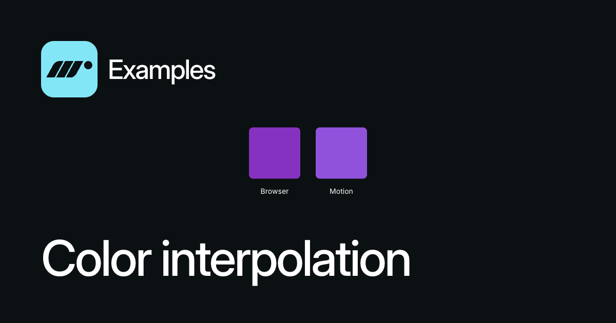 Color Interpolation — Motion Example