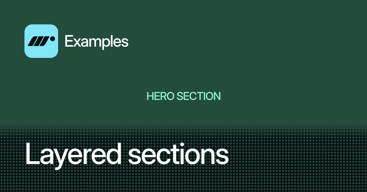 Layered sections — Motion Example