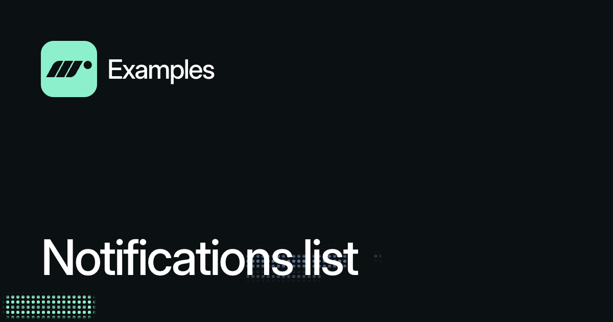 Notifications list — Motion Example