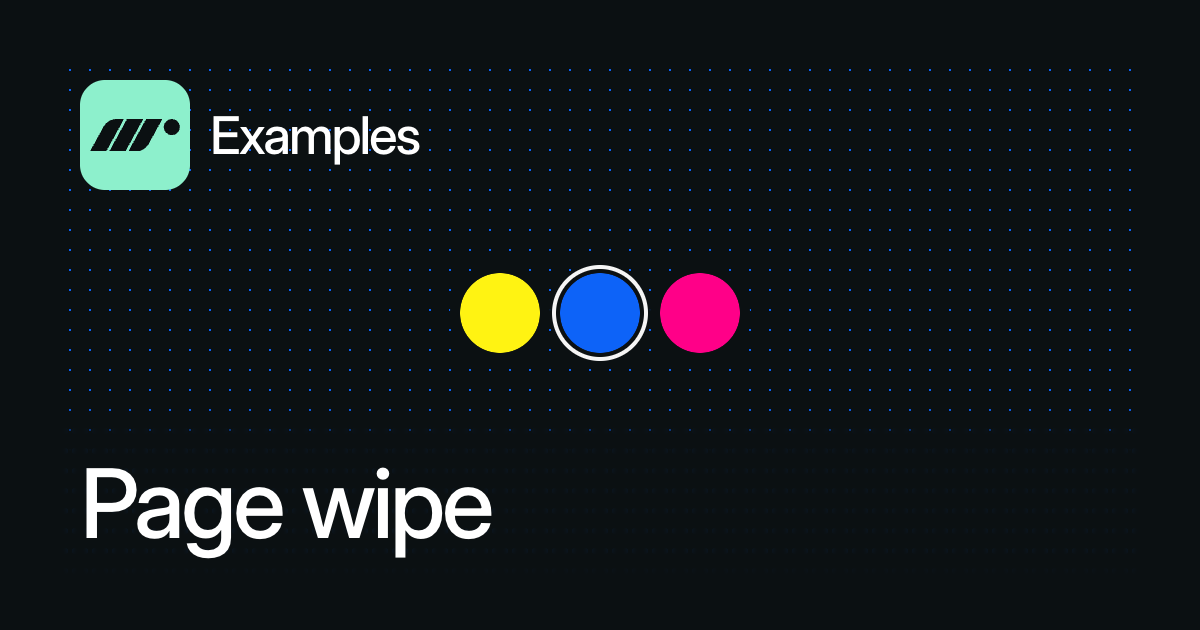 Page wipe — Motion Example