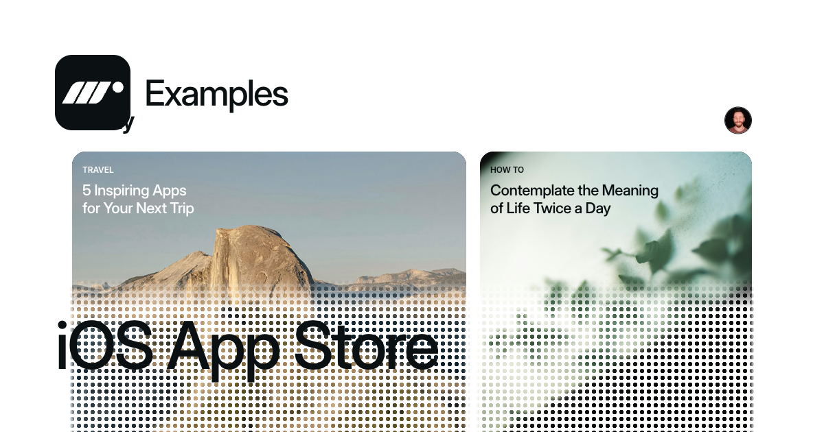 iOS App Store — Motion for React Example