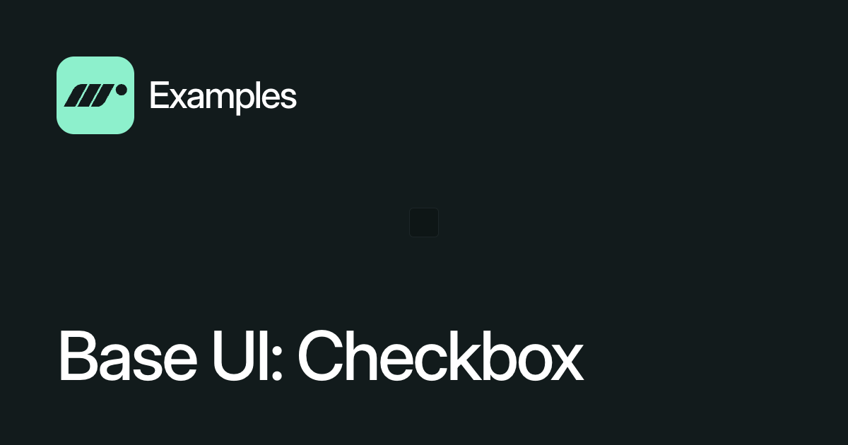 Base Ui Checkbox — Motion For React Example