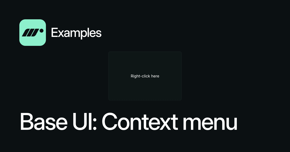 Base Ui Context Menu — Motion For React Example