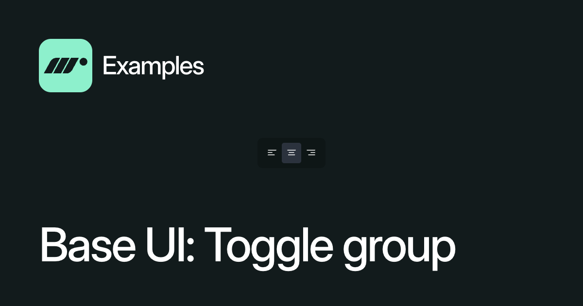 Base UI: Toggle group — Motion for React Example
