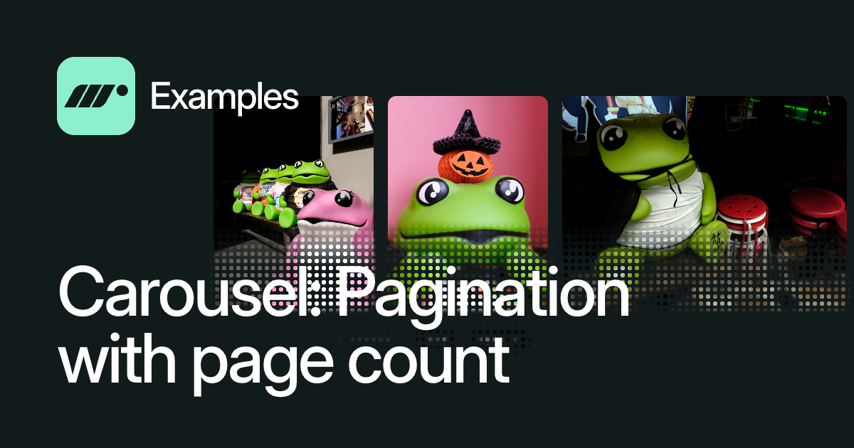 Carousel: Pagination with page count — Motion for React Example