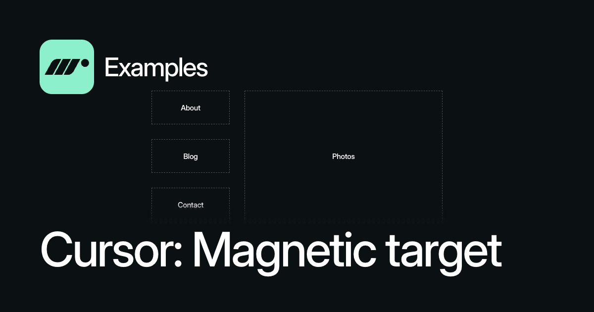Cursor Magnetic Target Motion Examples