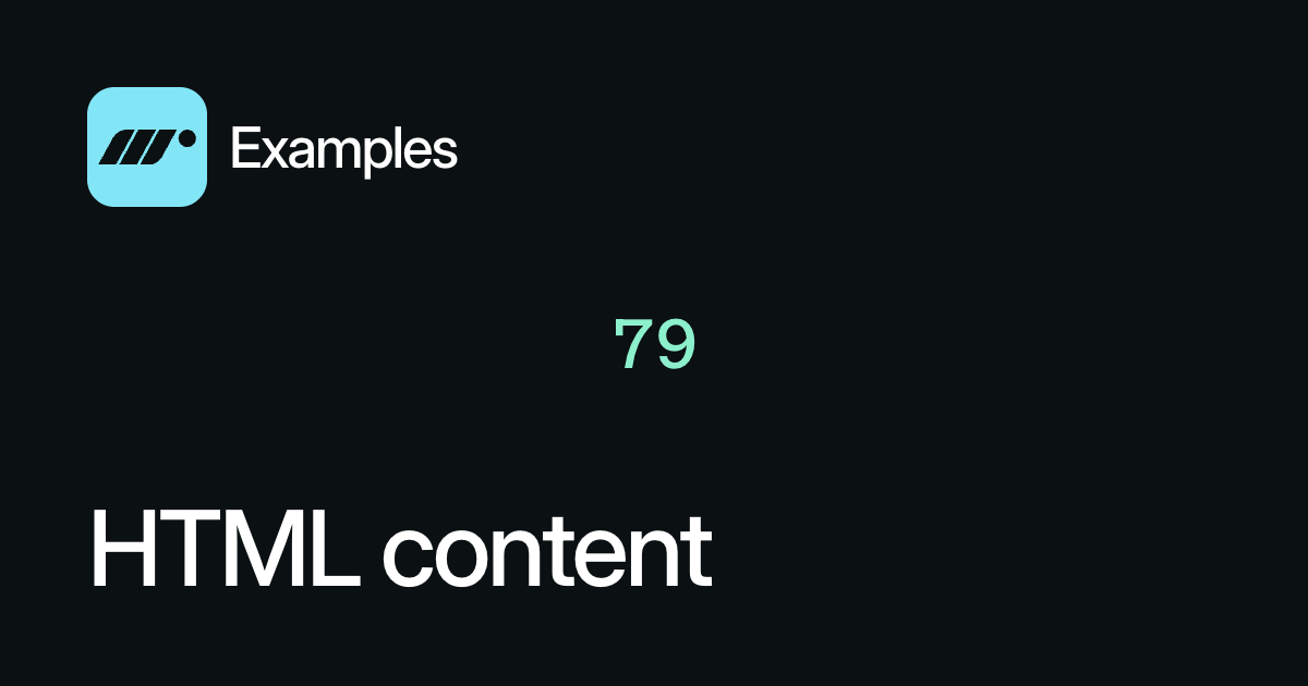 HTML content — Motion for React Example
