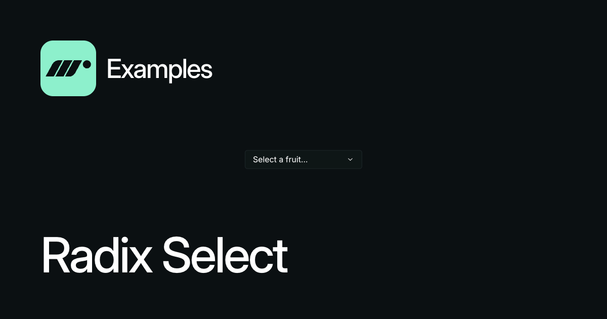 Radix Select Motion Examples