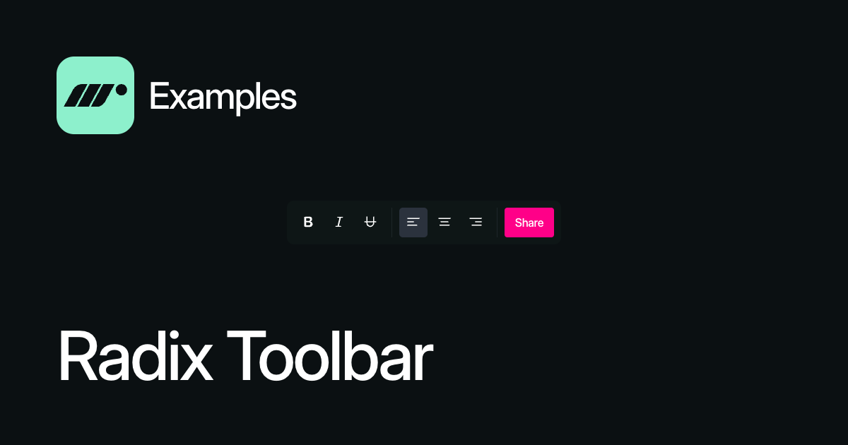 Radix: Toolbar — Motion for React Example