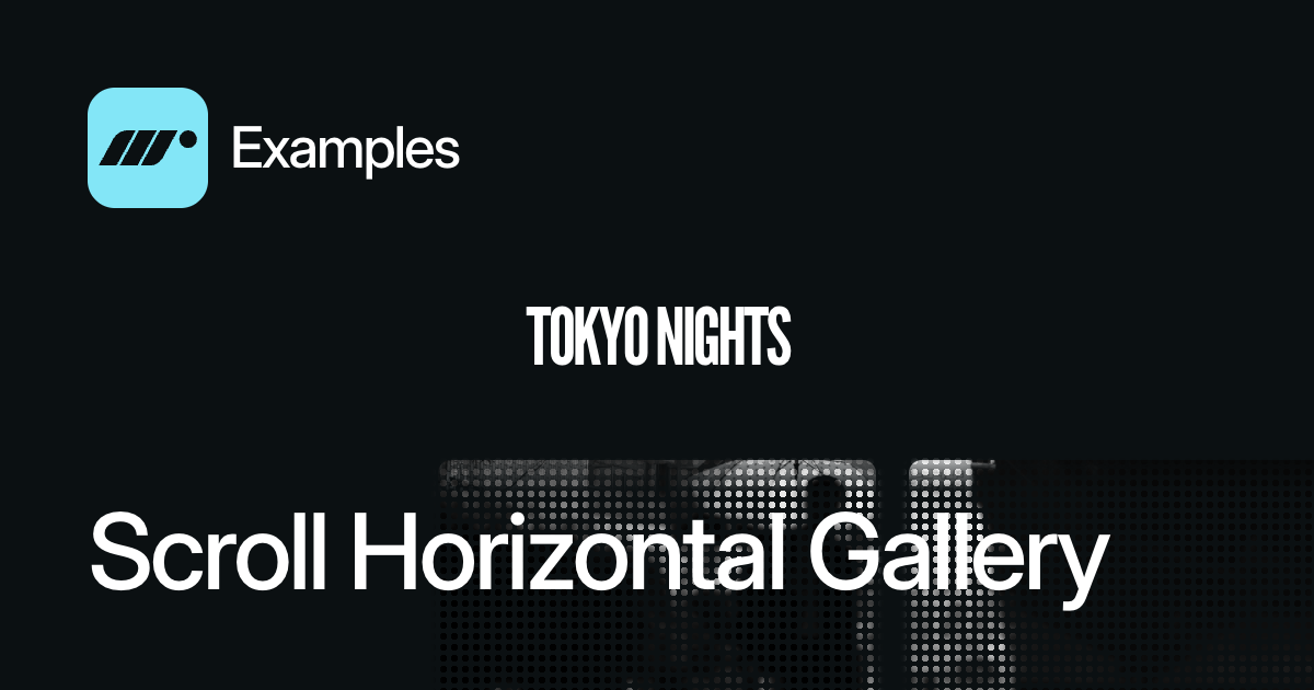 Scroll Horizontal Gallery — Motion for React Example