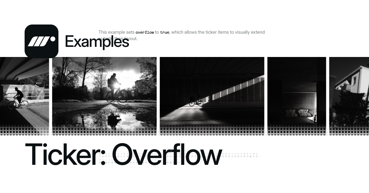 Ticker: Overflow — Motion for React Example