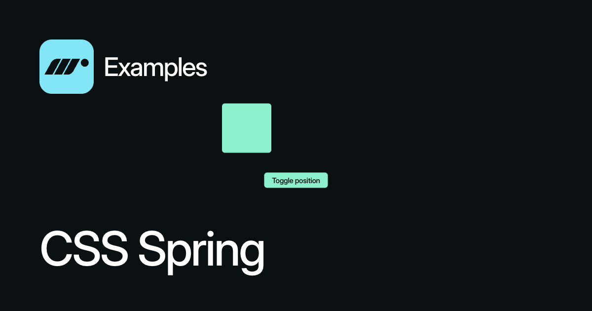 CSS Spring — Motion for Vue Example
