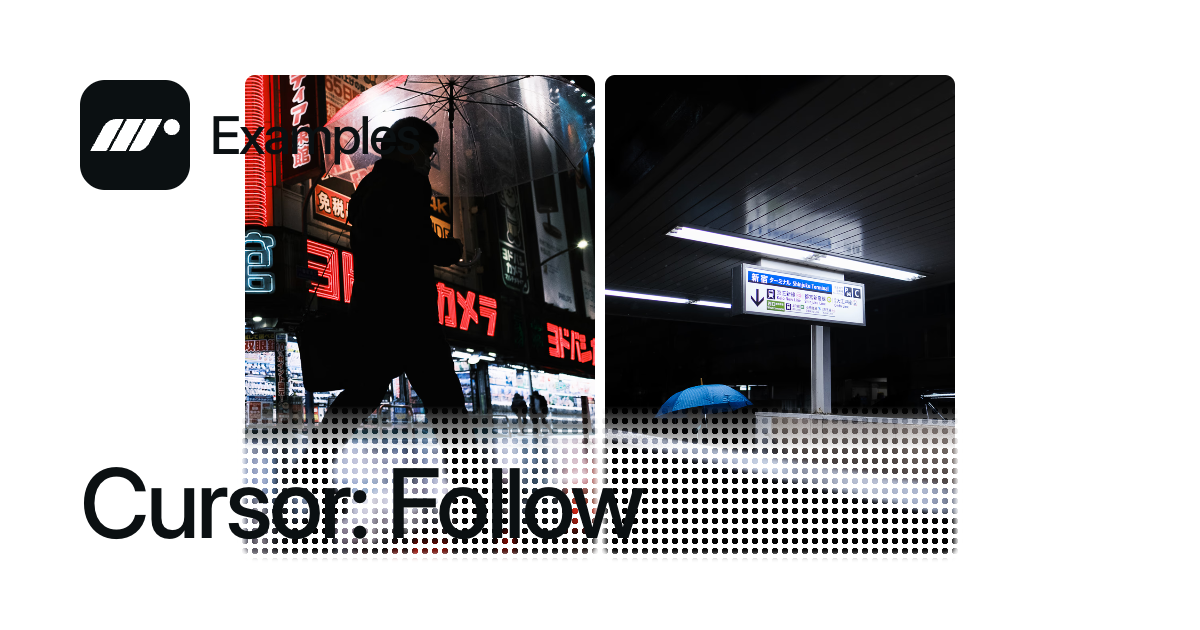 Cursor: Follow — Motion for Vue Example