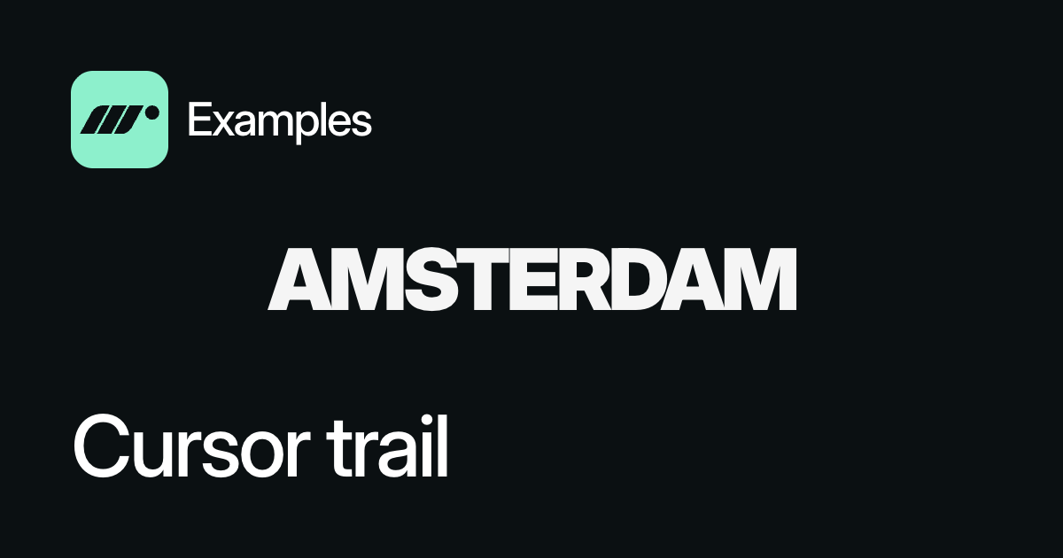 Cursor trail — Motion for Vue Example