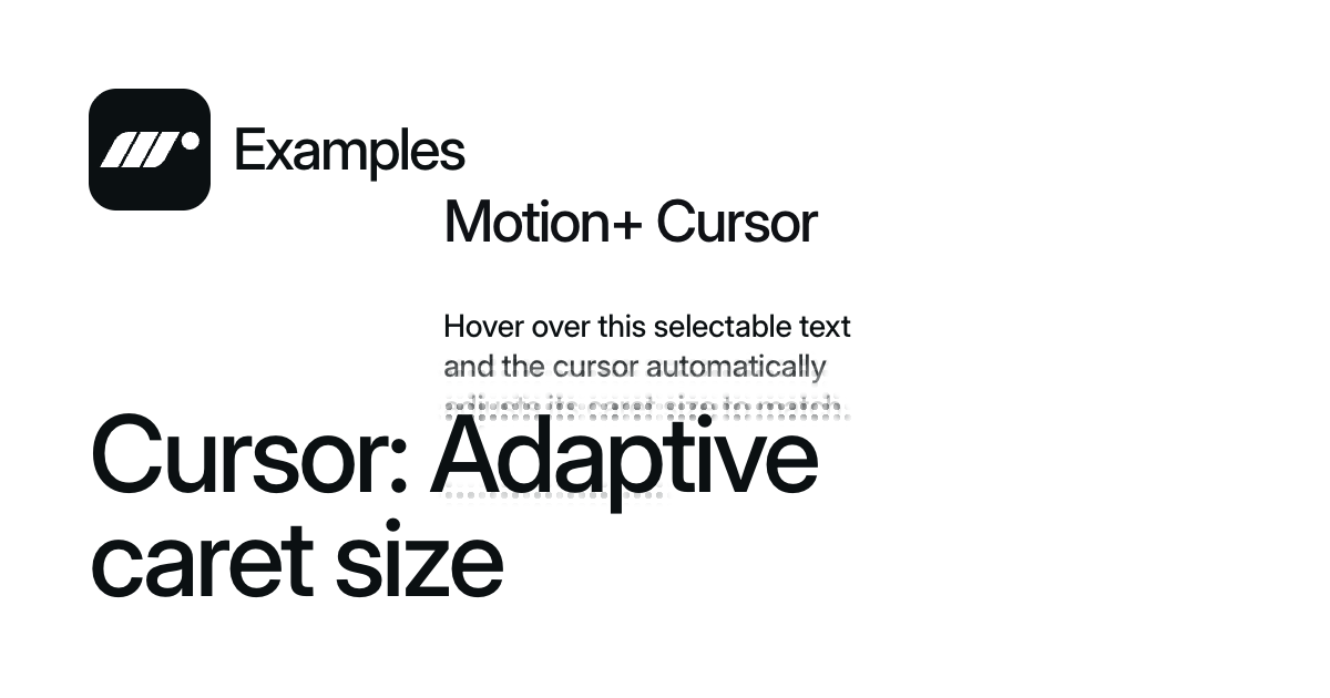 Cursor | Motion examples