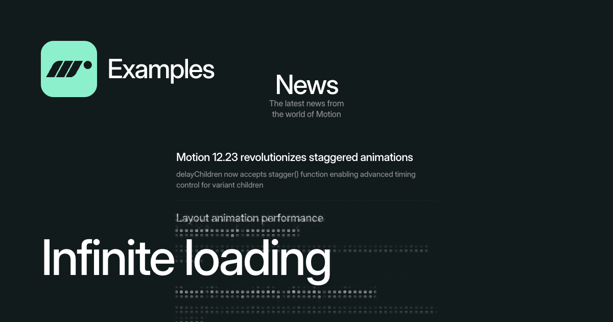 Infinite loading — Motion for Vue Example