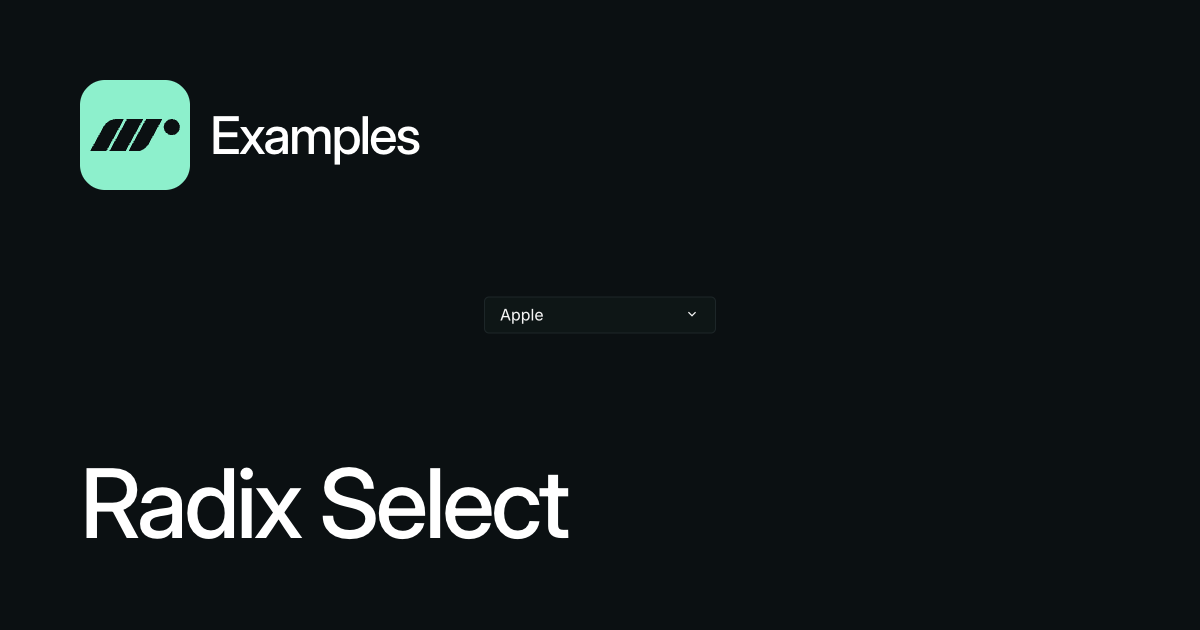 Radix Select — Motion For Vue Example
