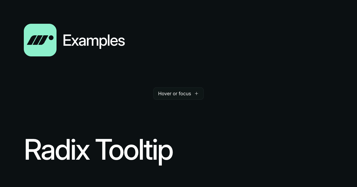 Radix: Tooltip — Motion for Vue Example