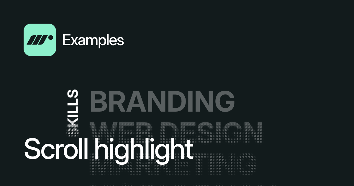 Scroll highlight — Motion for Vue Example
