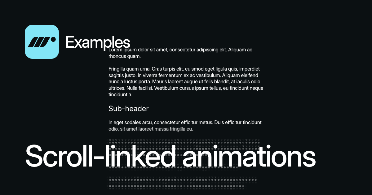 Scroll-linked animations — Motion for Vue Example