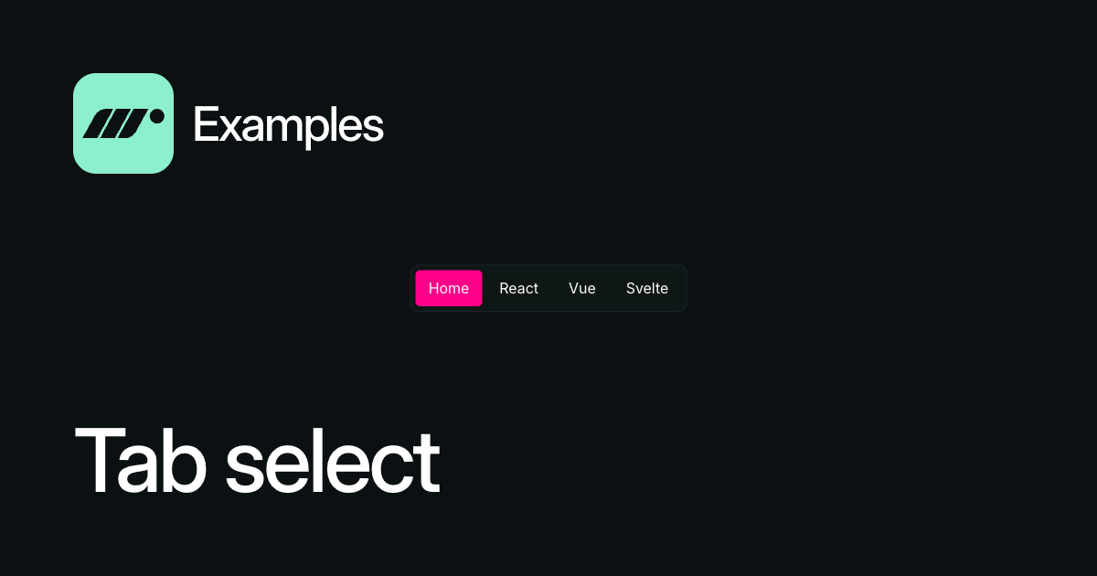 Tab select — Motion for Vue Example