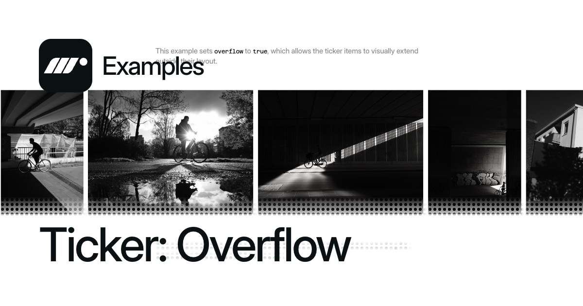 Ticker: Overflow — Motion for Vue Example