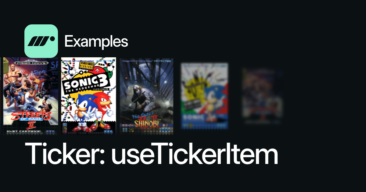 Ticker: useTickerItem — Motion for Vue Example